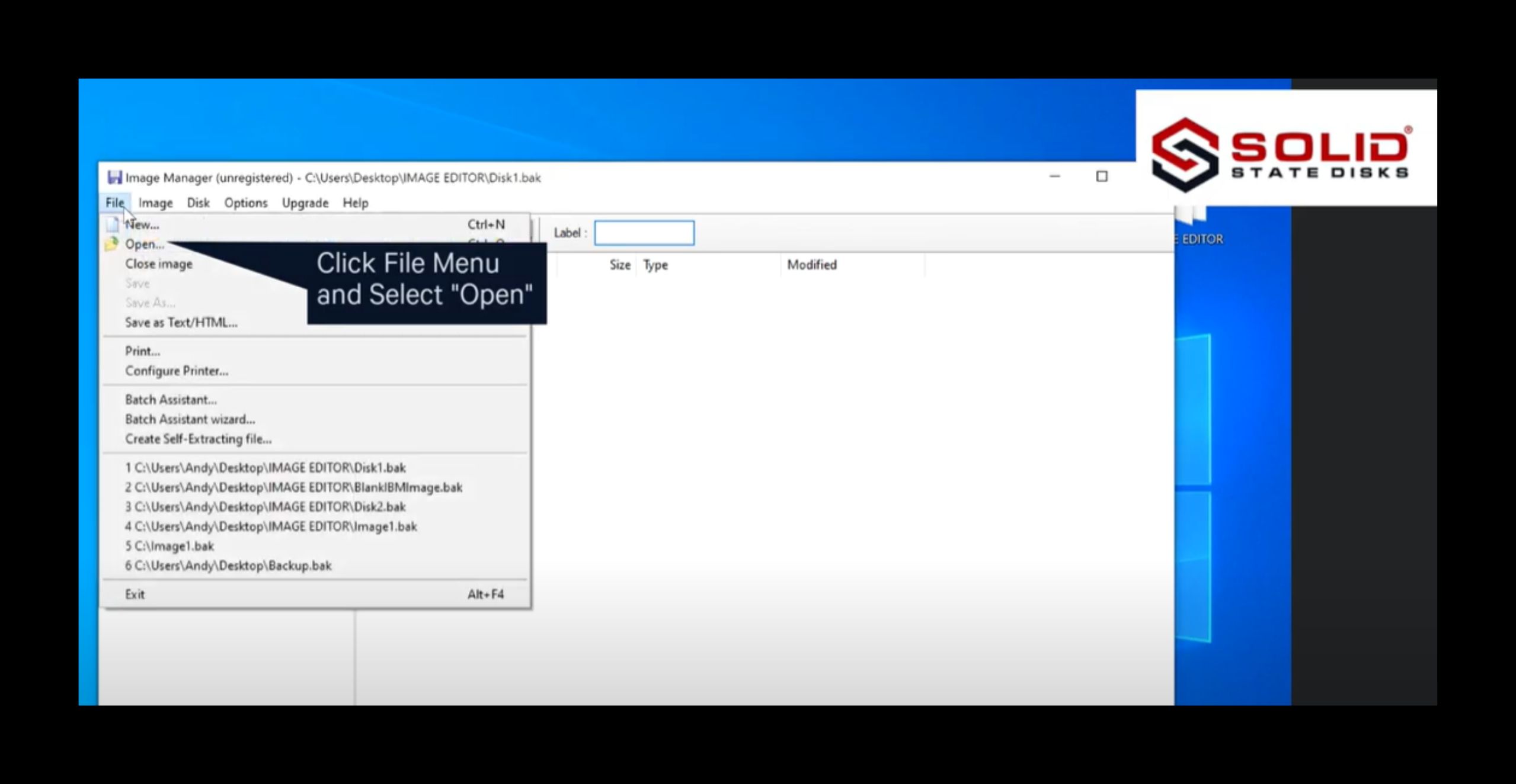 Chapter 2: Part 2 - Image Manager - Adding Files and Folders to an image - Solid State Disks Ltd ...