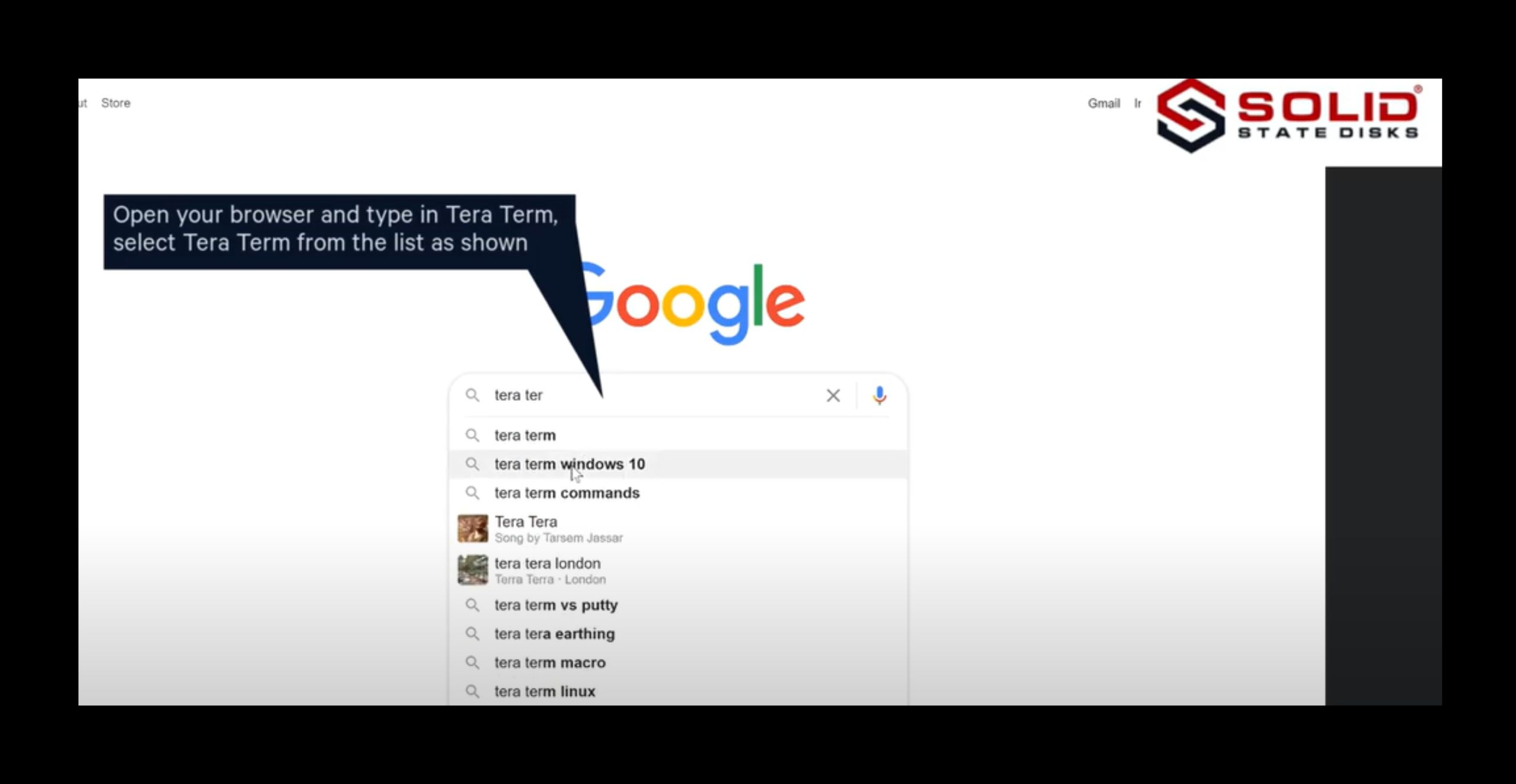 Chapter 5: Part 1 - Downloading, installing and configuring Tera Term - Solid State Disks Ltd (SSD)