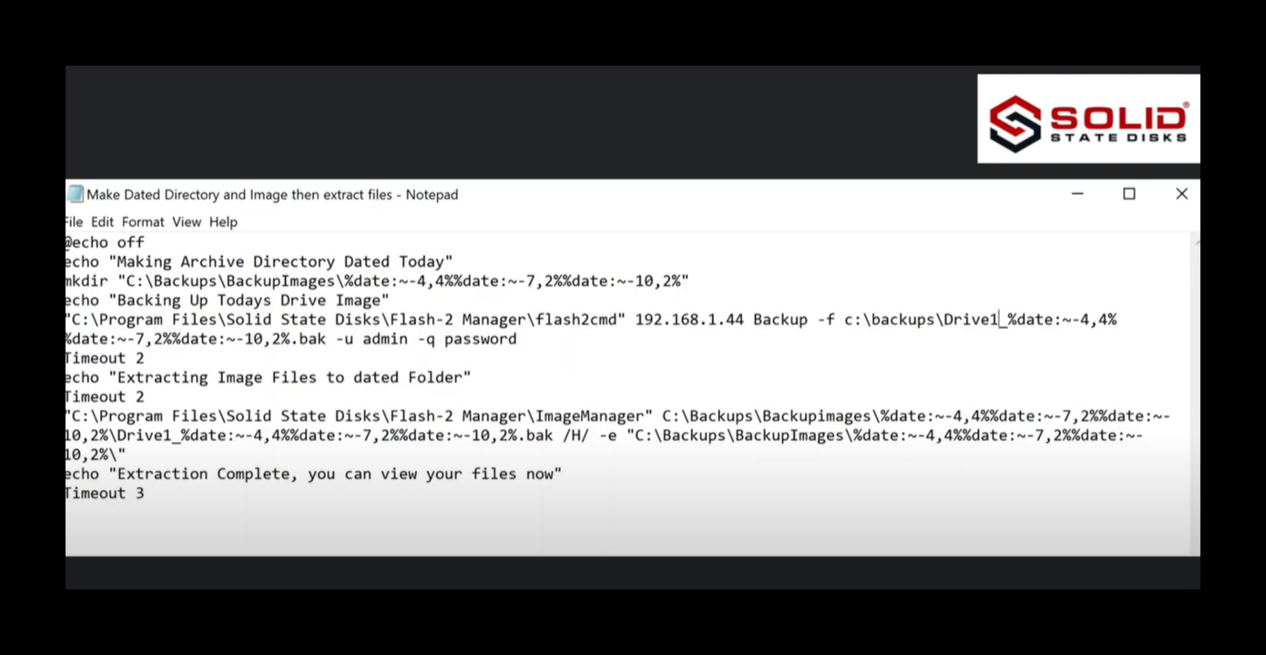 Chapter 3 Part 2 Batch Files To Extract Files From An Image Solid State Disks Ltd Ssd